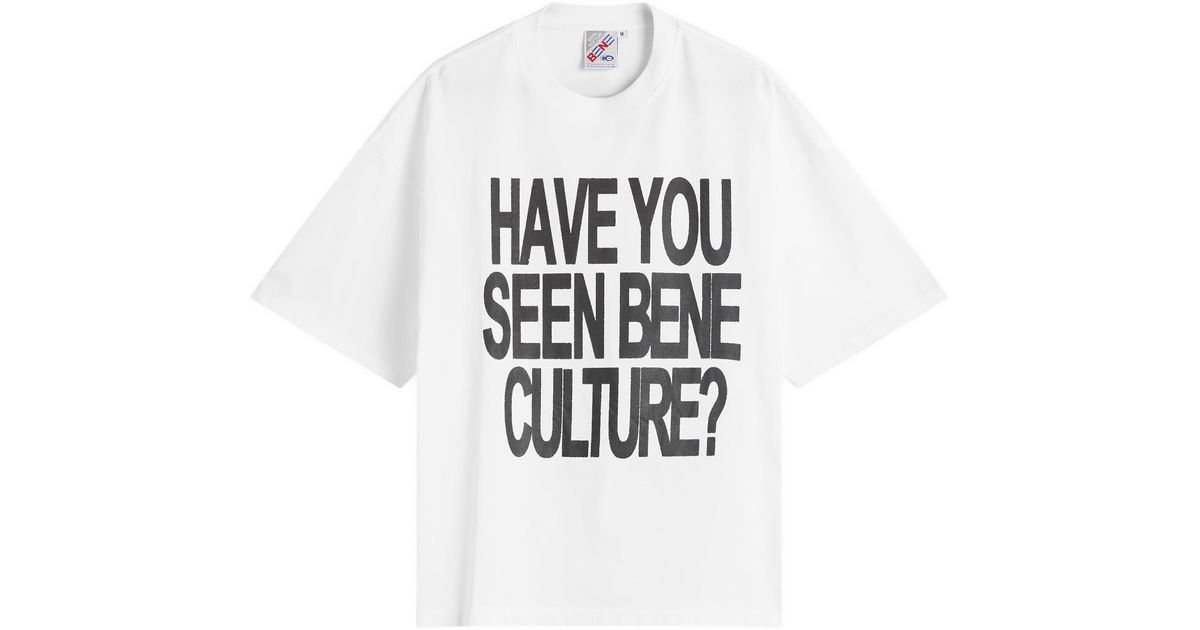 Bene Culture Have You Seen T-Shirt in White | Lyst UK