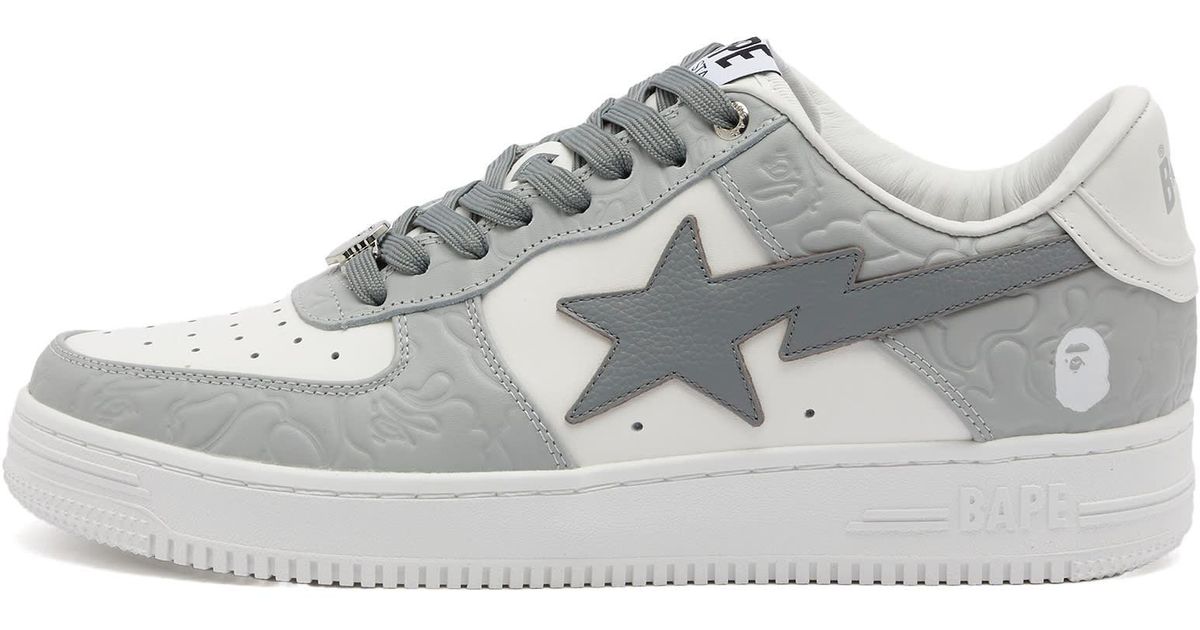 A Bathing Ape Bape Sta Nubuck Camo Sneakers in Grey for Men | Lyst UK