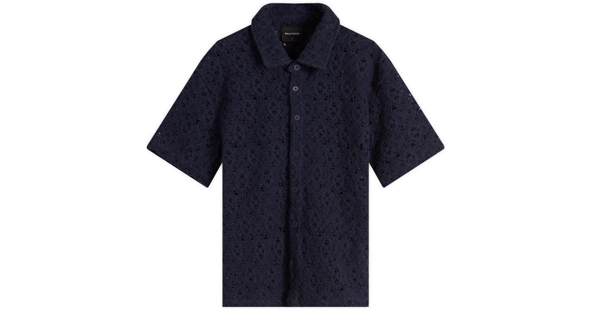 Daily Paper Lace Shield Vacation Shirt in Blue for Men | Lyst