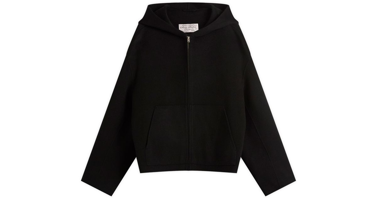Acne Studios Doveria Wool Cashmere Double Hooded Jacket in Black for ...