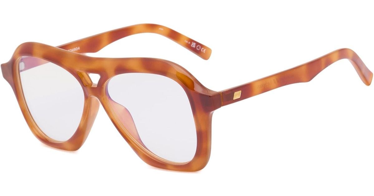 Le Specs Drizzle Light Optical Glasses in Brown | Lyst