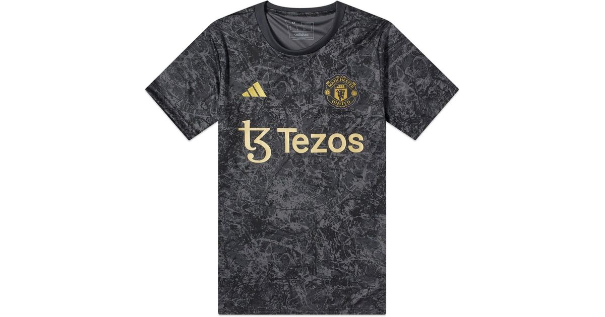 adidas X Mufc X The Stone Roses Camouflage Football Jersey in Gray for ...
