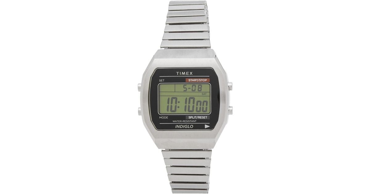 Timex T80 Digital Expansion Band 36Mm Watch in Metallic | Lyst