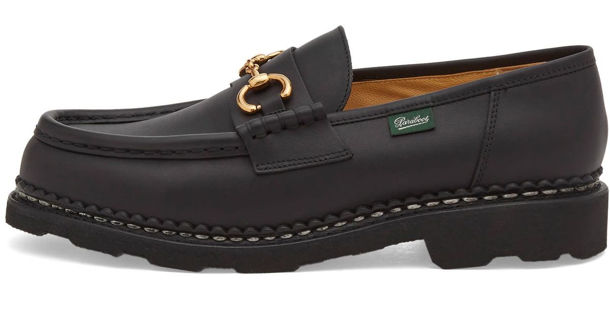 Paraboot Orsayti Leather Moccasin Shoe in Black | Lyst