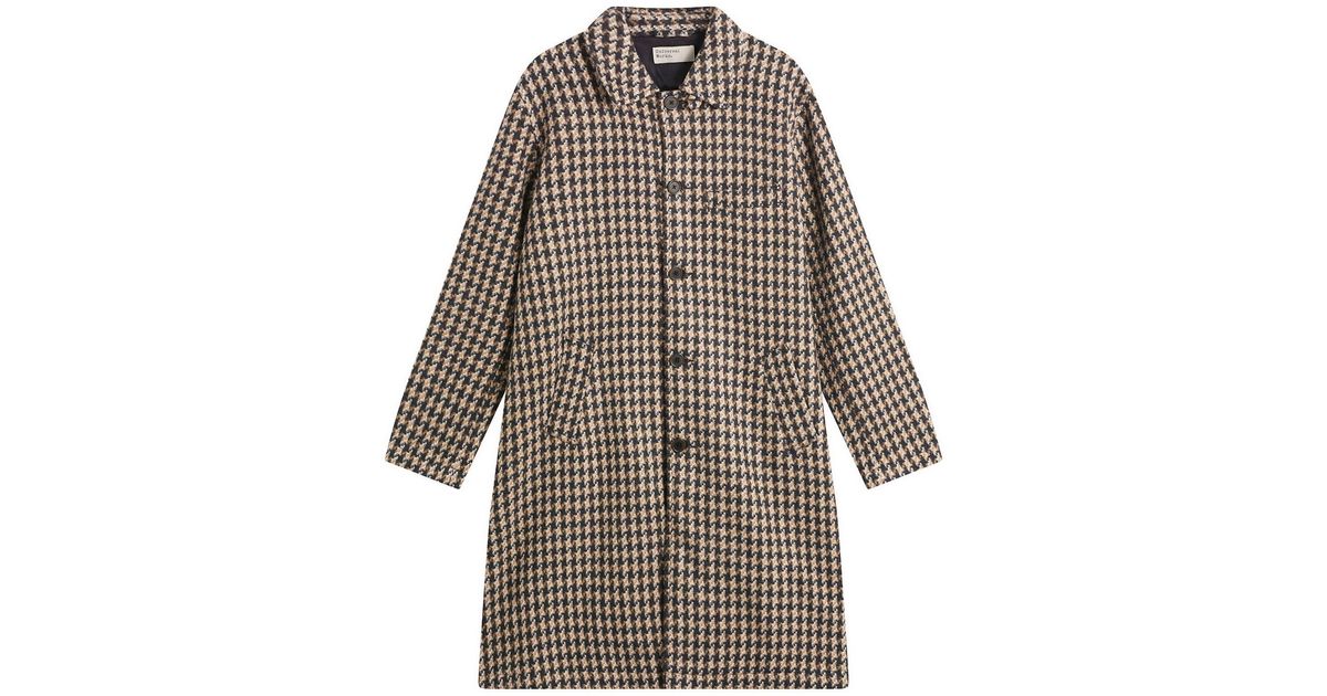 Universal Works Cortina Tweed Long Swing Coat in Brown for Men | Lyst