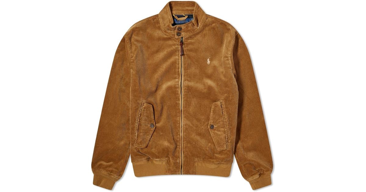 Polo Ralph Lauren Corduroy Windbreaker Jacket in Brown for Men | Lyst