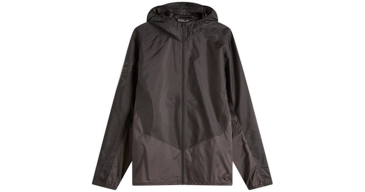 Arc'teryx Norvan Windshell Hooded Jacket in Black for Men | Lyst