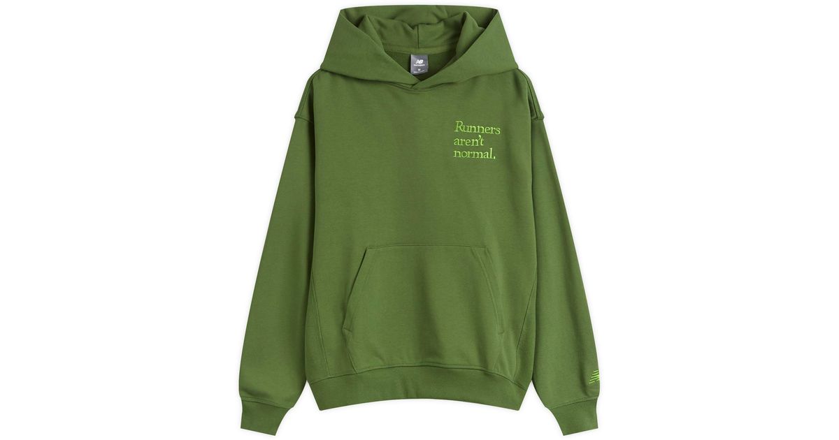 New Balance Athletics Runners Arent Normal Hoodie in Green for Men ...