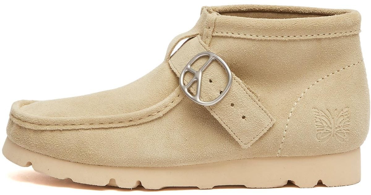 Clarks X Needles Wallabee Strap Boot in Natural for Men | Lyst