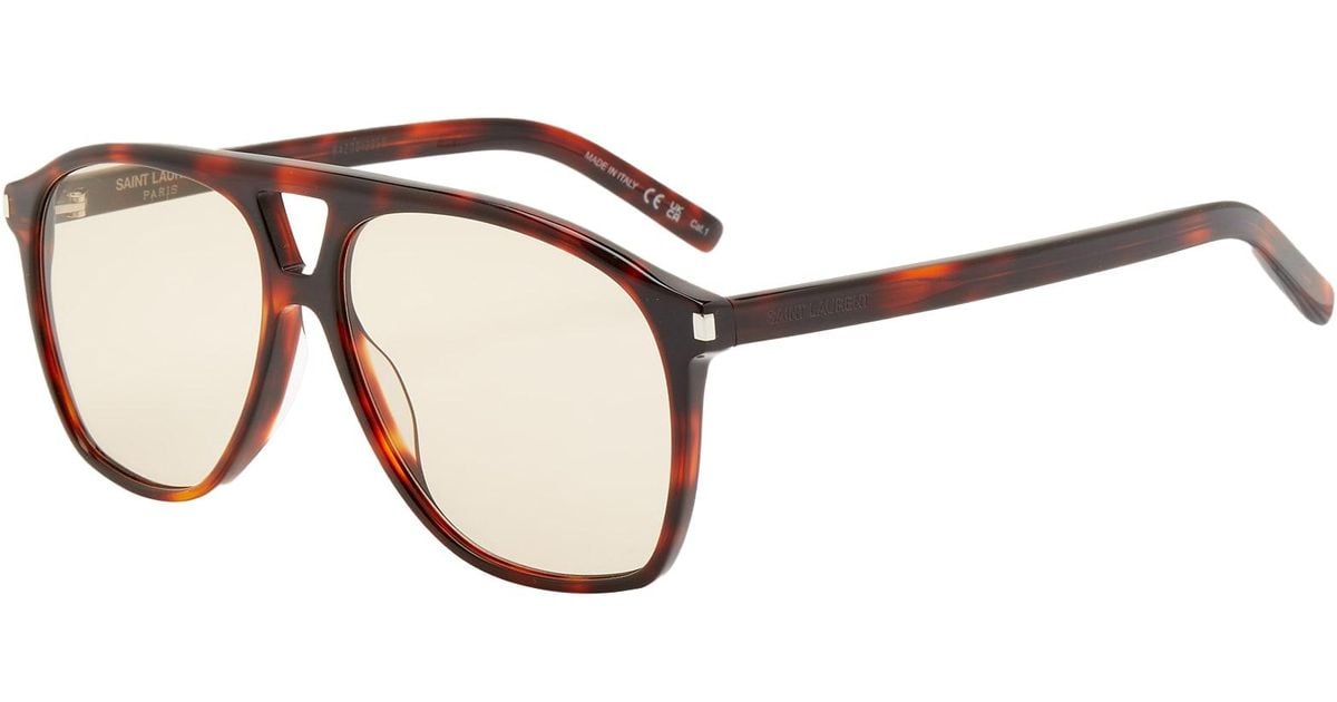 Saint Laurent Saint Laurent Sl 596 Dune Sunglasses in Brown | Lyst