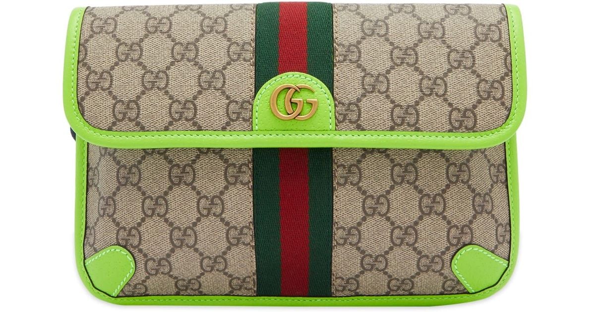 Gucci Ophidia Neon Trim Gg Waist Bag in Natural for Men | Lyst