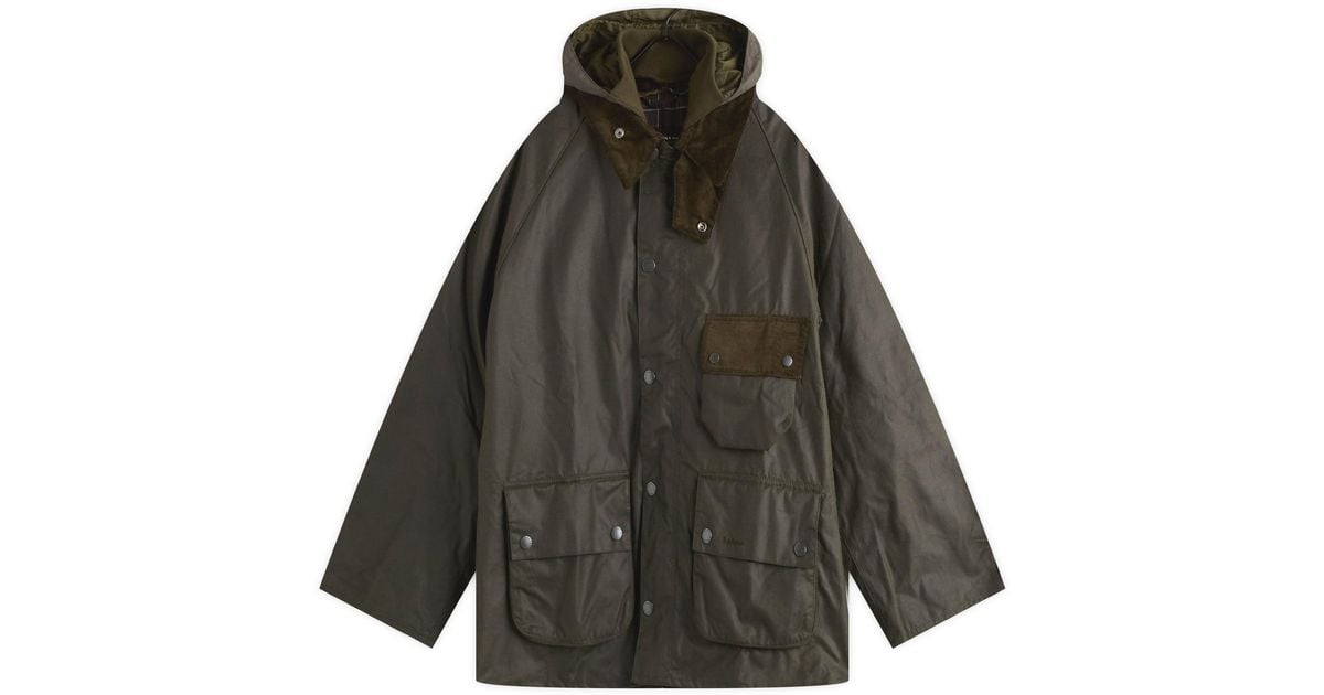 Barbour Heritage + Modified Solway Wax Jacket in Gray for Men | Lyst
