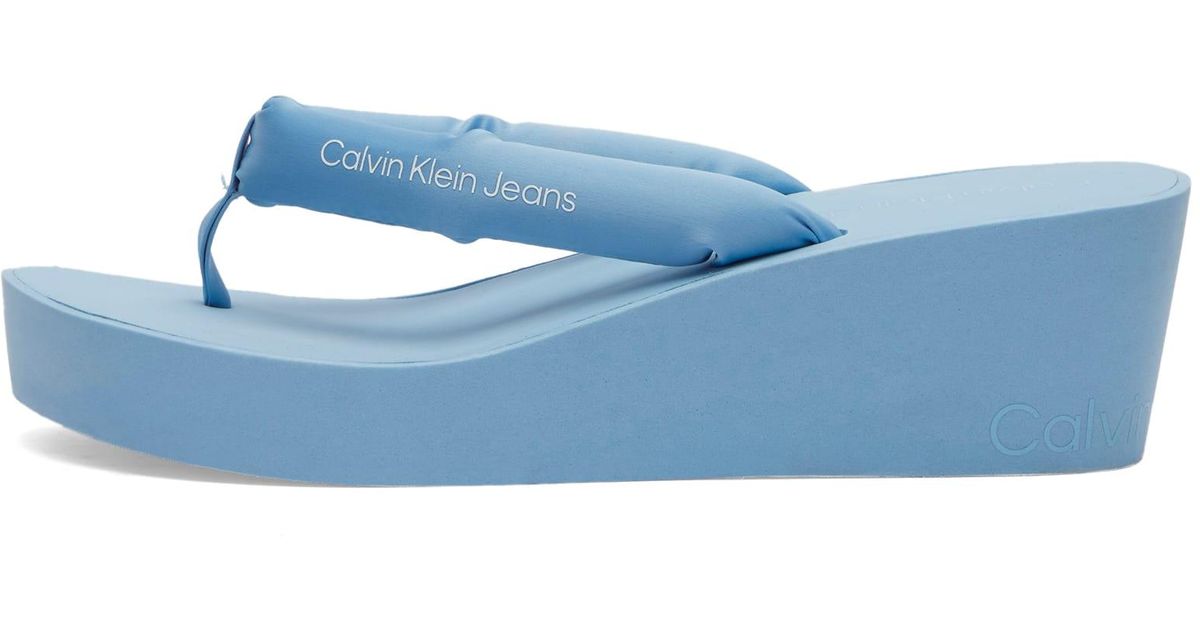 Calvin Klein Padded Flip Flop in Blue | Lyst