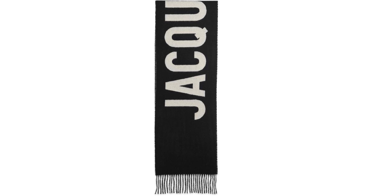 Jacquemus Large Logo Scarf in Black for Men | Lyst