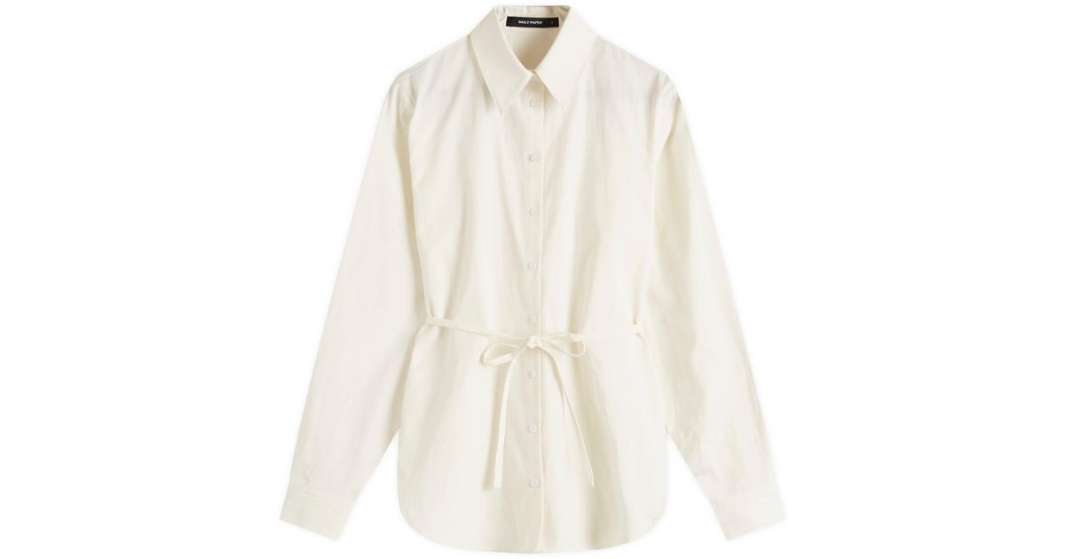 Daily Paper Monogram Button Up Shirt in White | Lyst