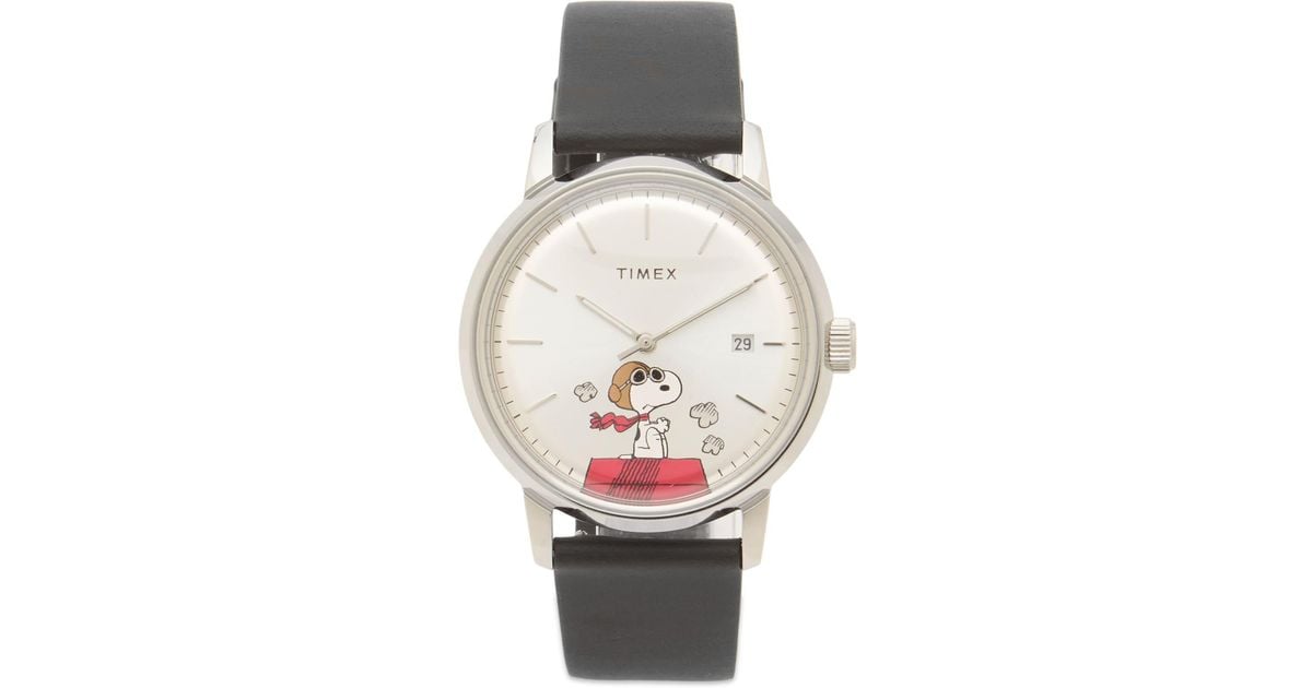 Timex X Peanuts Marlin Automatic 40Mm Watch in Metallic | Lyst