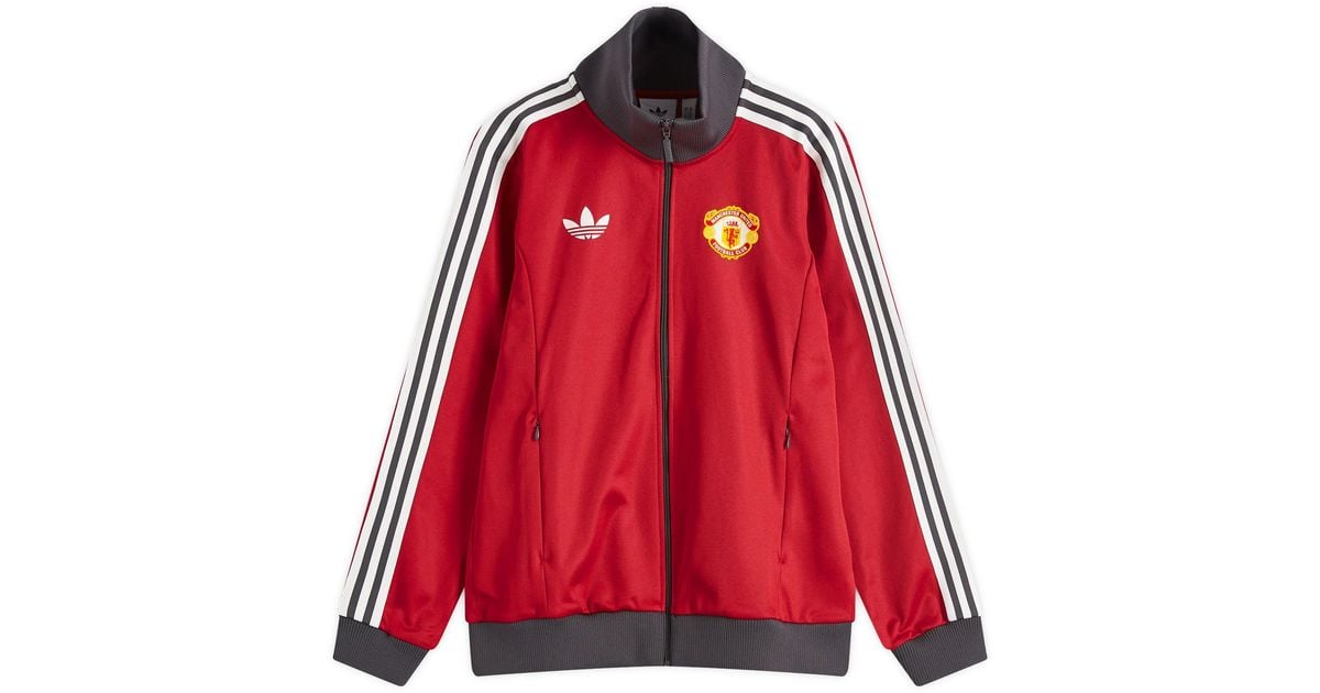 adidas Manchester United Fc Og Track Top in Red for Men | Lyst