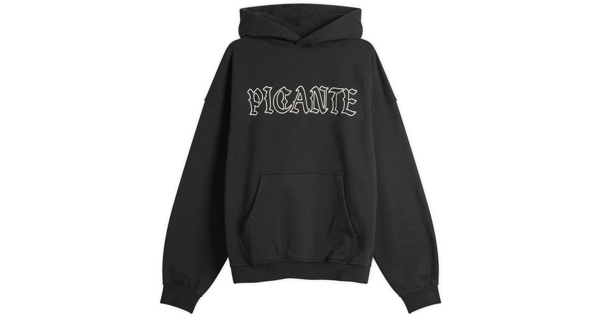 Picante End. X Headline Chain Stitch Hoodie in Black | Lyst UK