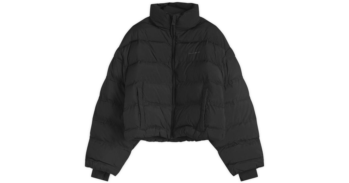 Daily Paper Relaxed Short Puffer Jacket in Black | Lyst