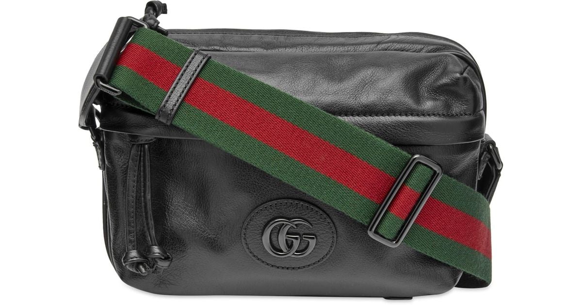 Gucci Gg Logo Camera Bag in Black for Men | Lyst