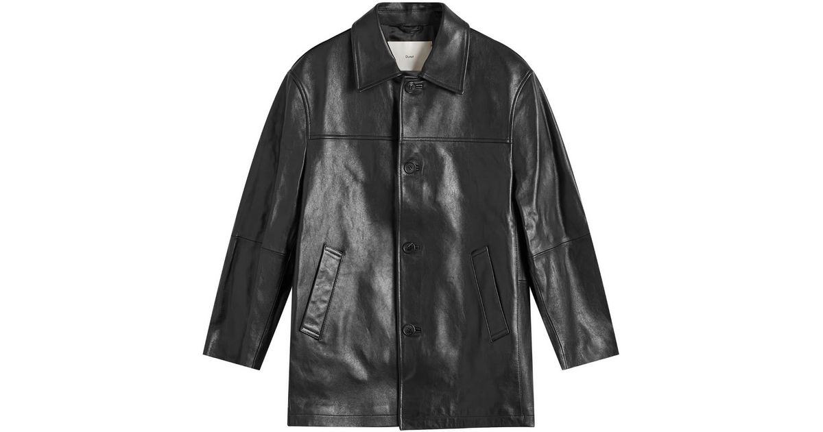 DUNST Leather Half Jacket in Black | Lyst