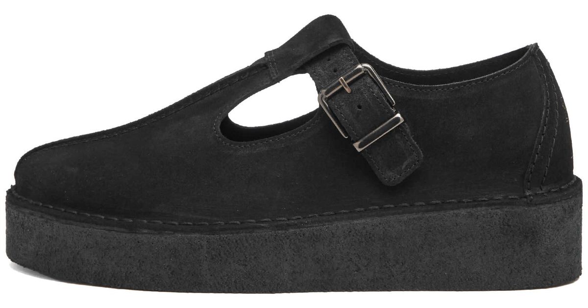 Clarks Trek Wedge T-Bar in Black | Lyst UK