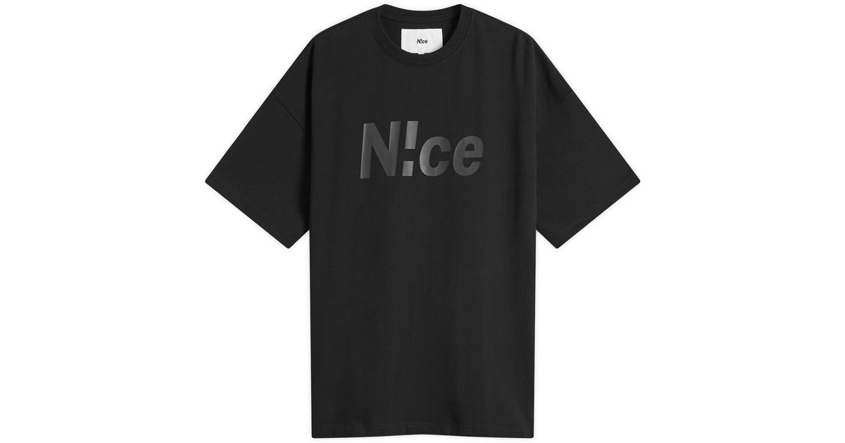 N!CE Logo T-Shirt in Black for Men | Lyst UK