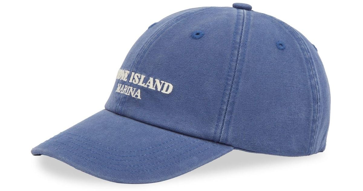 Stone Island Marina Logo Cap in Blue for Men | Lyst