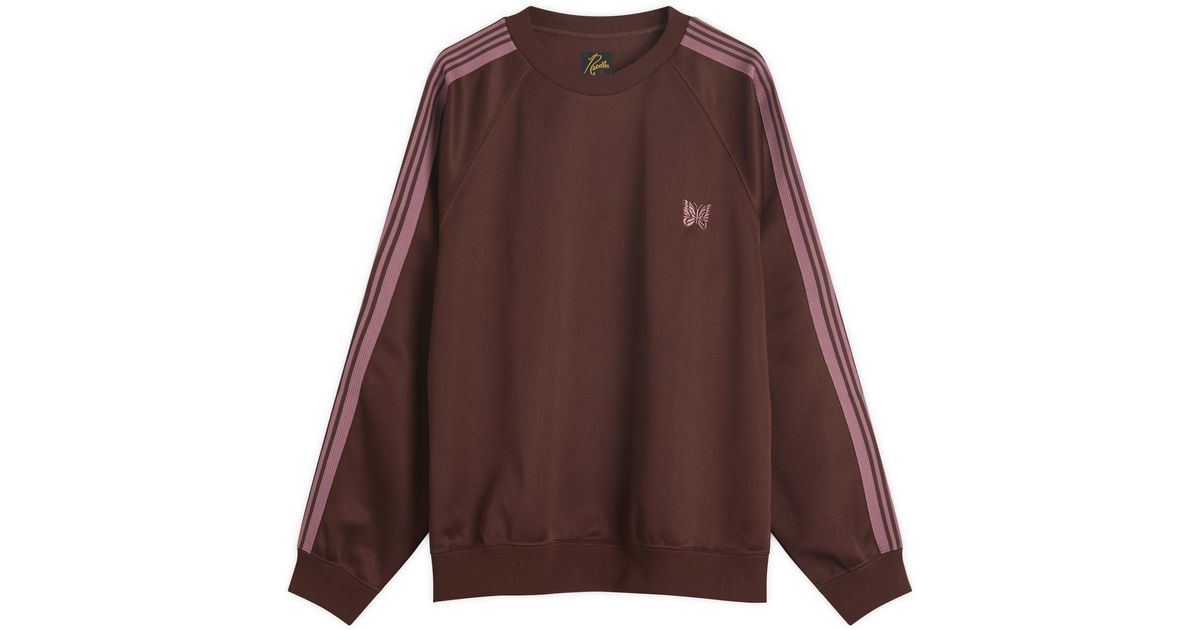 Needles Poly Smooth Crew Neck Sweatshirt in Brown for Men | Lyst UK