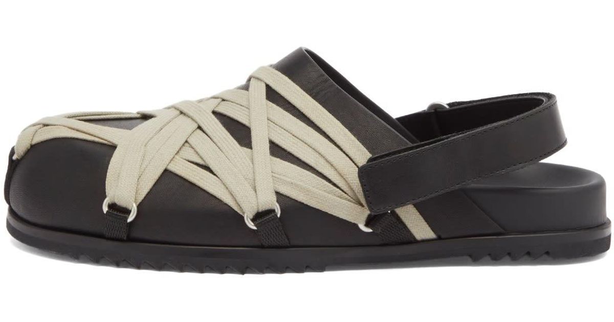 Rick Owens Megalaced Mule in Black | Lyst