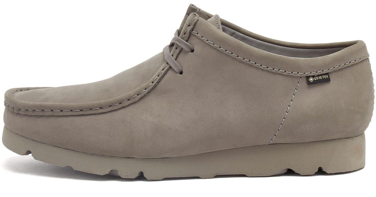 Clarks Wallabee Gtx in Gray for Men | Lyst