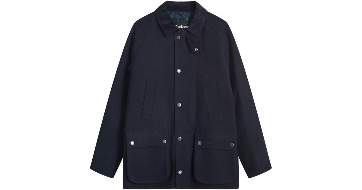 Barbour Bedale Wool Jacket in Blue for Men | Lyst