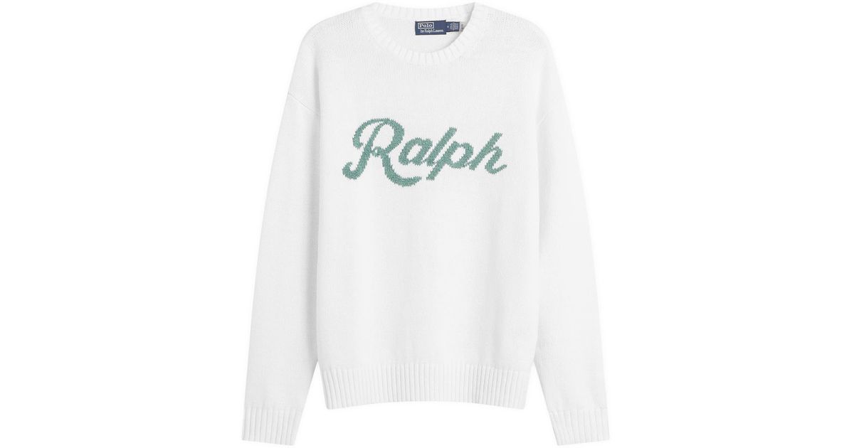 Polo Ralph Lauren Authentic Ralph Knit Jumper in White for Men | Lyst