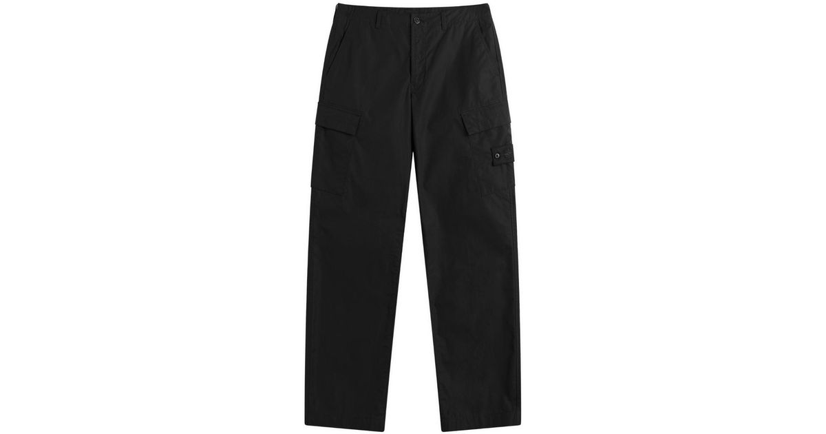 Stone Island Ghost Weatherproof Cotton Canvas Cargo Pants in Black for ...