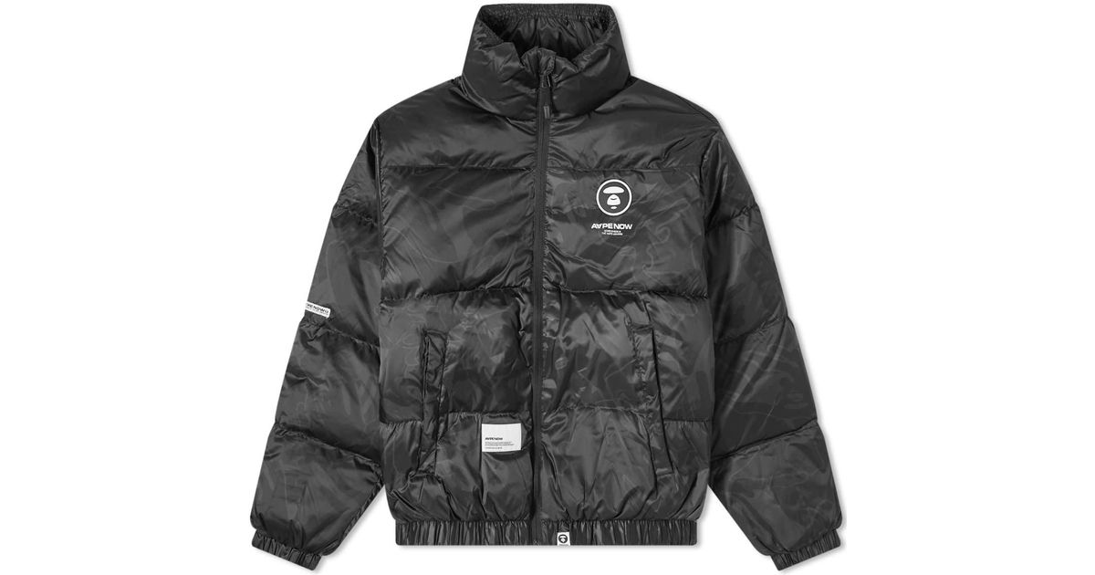 Aape By A Bathing Ape Aape Now Camo Down Jacket (Multi) in Black for ...