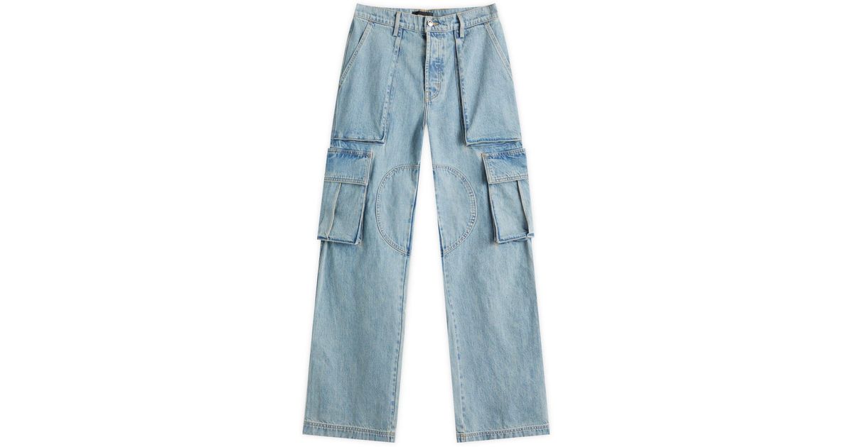 NAHMIAS Denim Logo Cargo Pants in Blue for Men | Lyst
