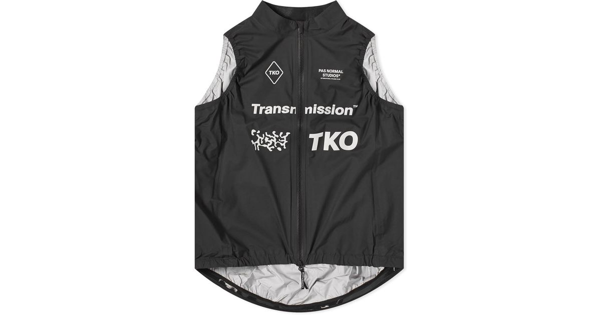 Pas Normal Studios T.k.o Mechanism Rain Gilet in Black for Men | Lyst