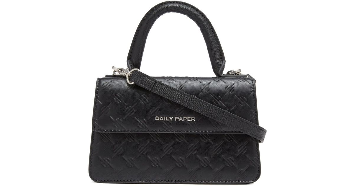 Daily Paper Meru Mini Monogram Bag in Black | Lyst