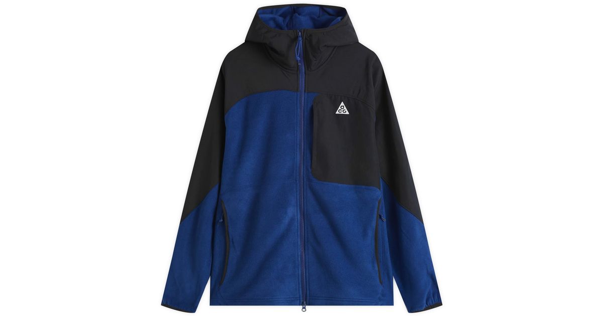 Nike Acg Wolf Tree Hooded Fleece Jacket in Blue | Lyst