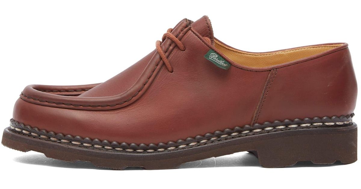 Paraboot Michael Leather Lace Up Derby Shoe in Brown | Lyst