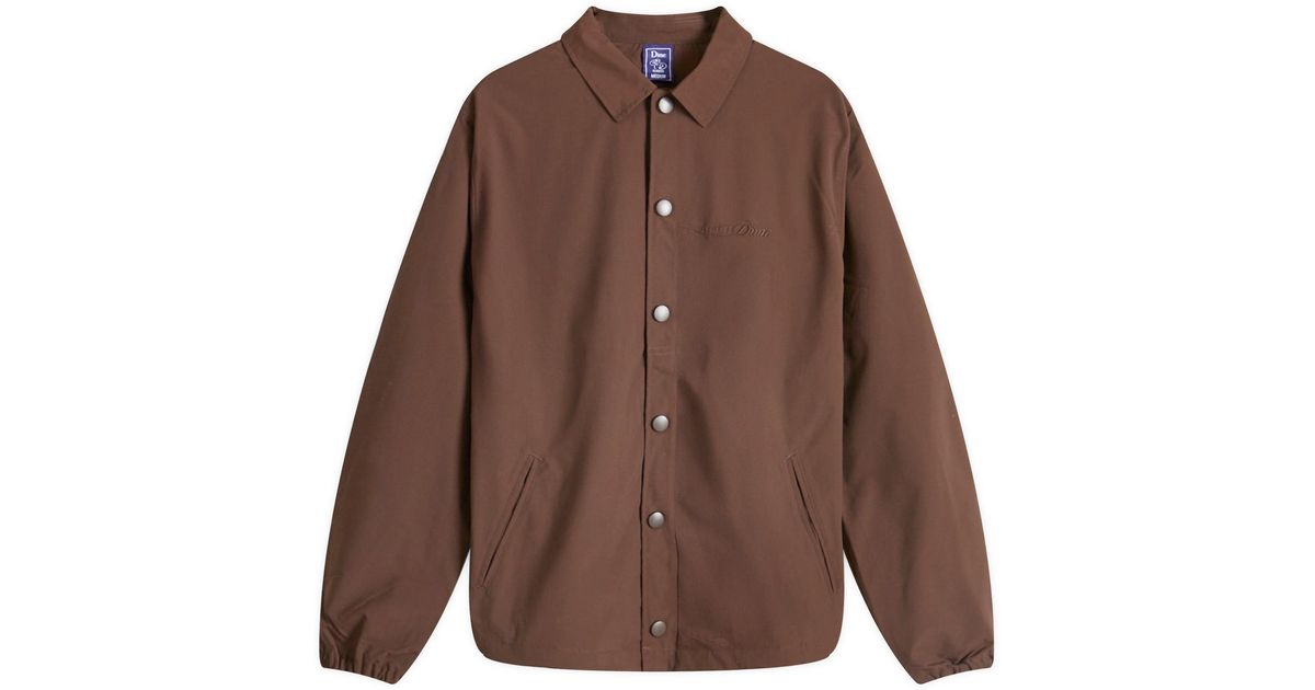 Dime Cursive Coach Jacket in Brown for Men | Lyst