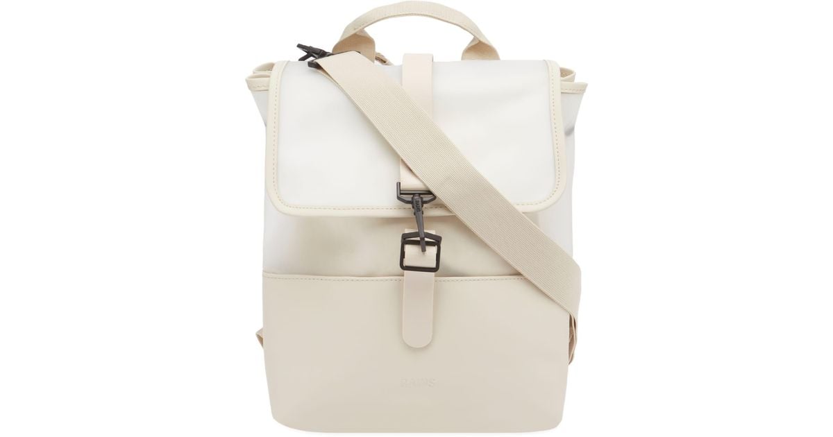 Rains Split Bucket Backpack in White | Lyst