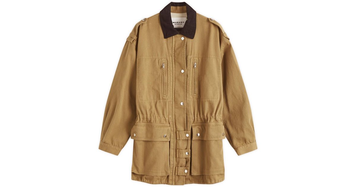 Isabel Marant Joanna Chore Jacket in Brown | Lyst UK