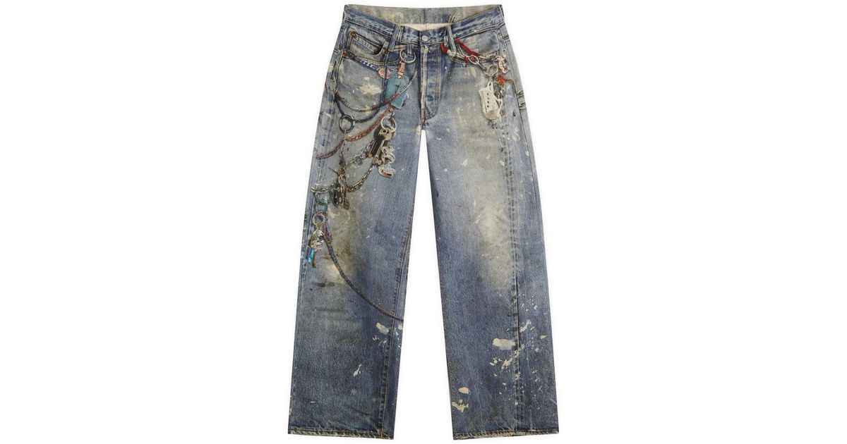Acne Studios 1981 Trompe L'Oeil Keychains Jeans in Blue for Men | Lyst