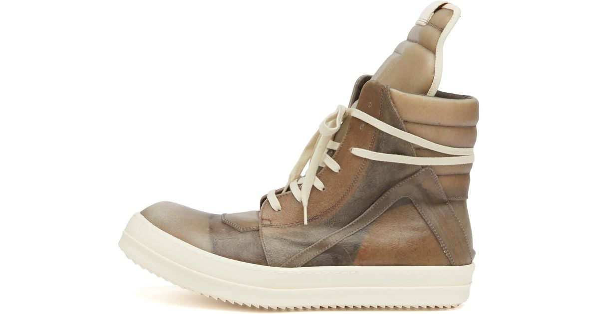 Rick Owens Transparent Leather Geobaskets in Natural for Men | Lyst