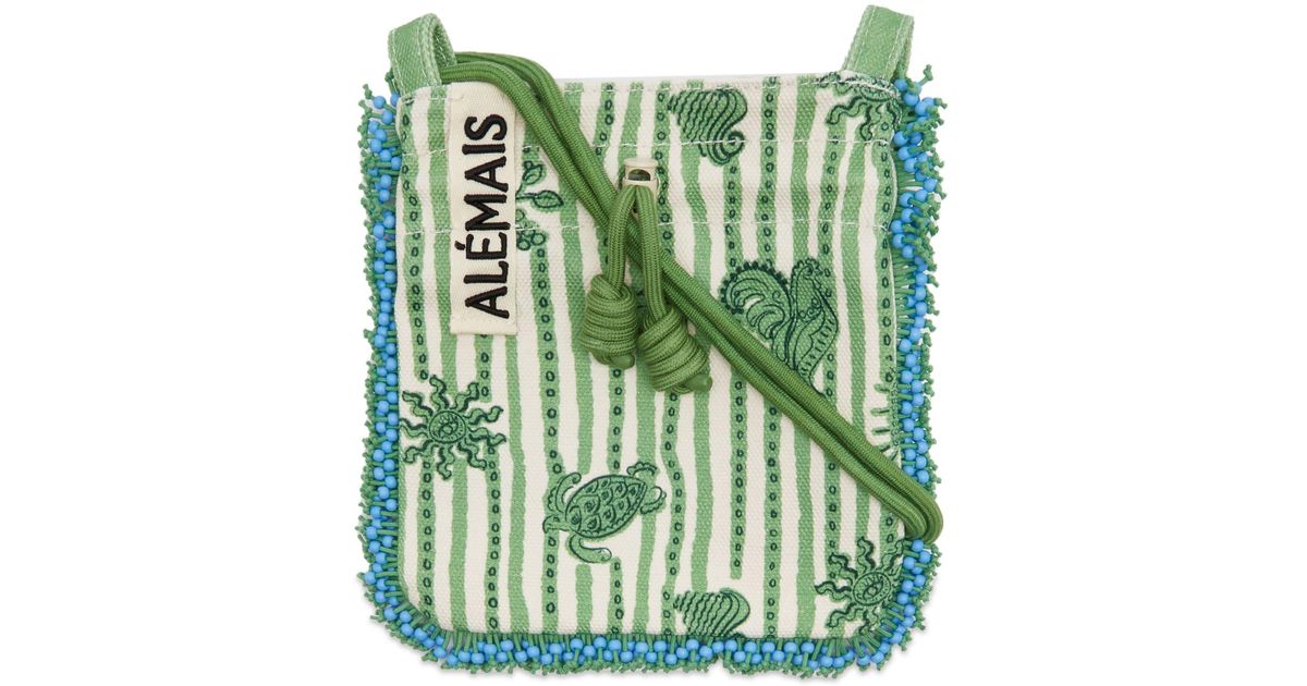 ALÉMAIS Lula Crossbody Pouch Bag in Green | Lyst