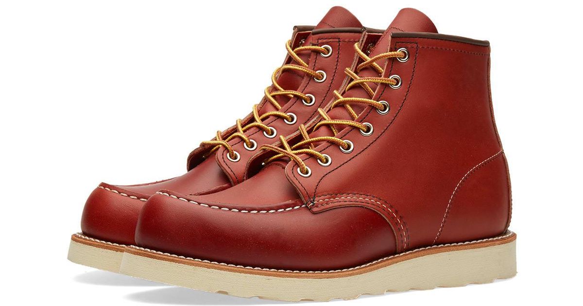 Red Wing 6 Inch Moc Toe Boot in Red for Men | Lyst