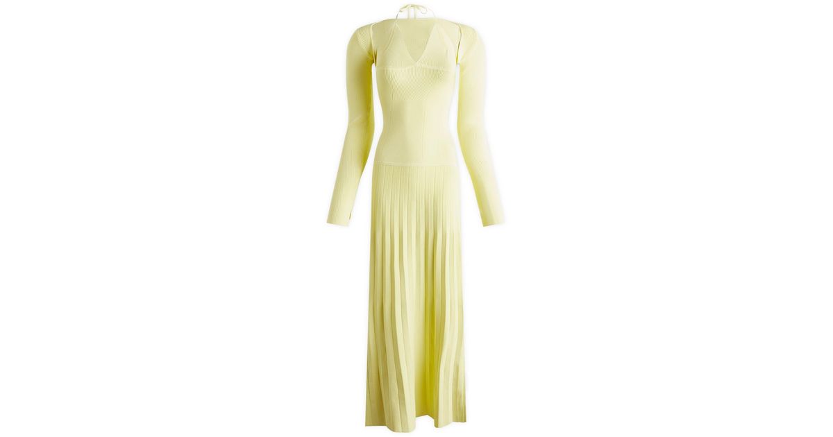 Sir. The Label Juniper Contoured Maxi Dress in Yellow | Lyst
