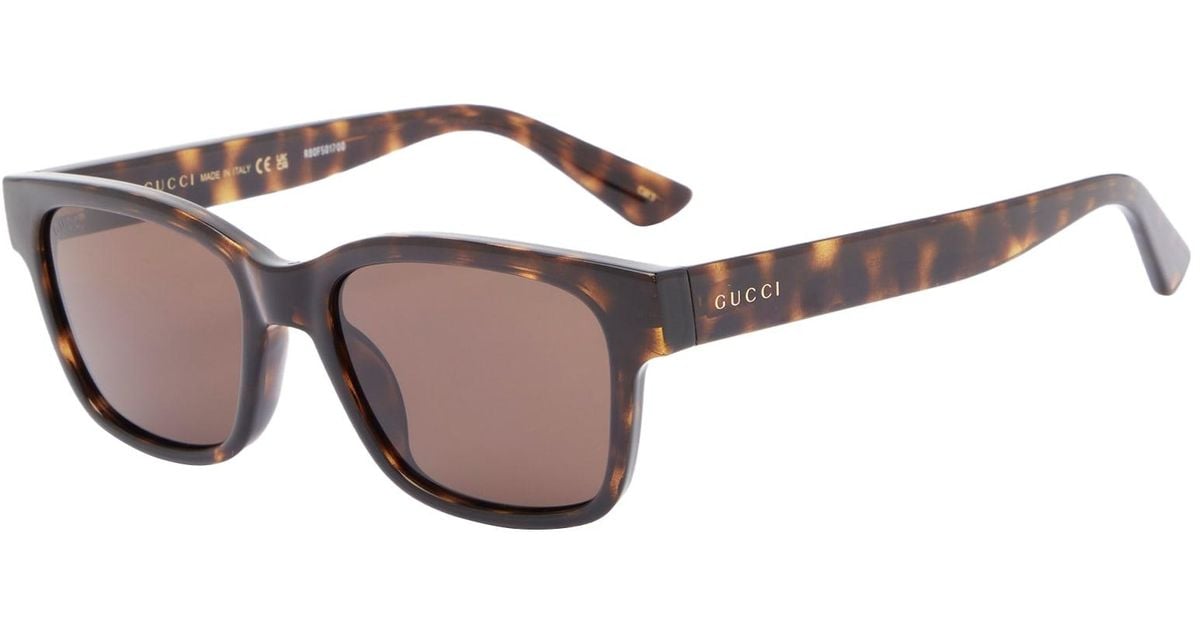 Gucci Minimal Sunglasses Havana in Brown for Men | Lyst UK