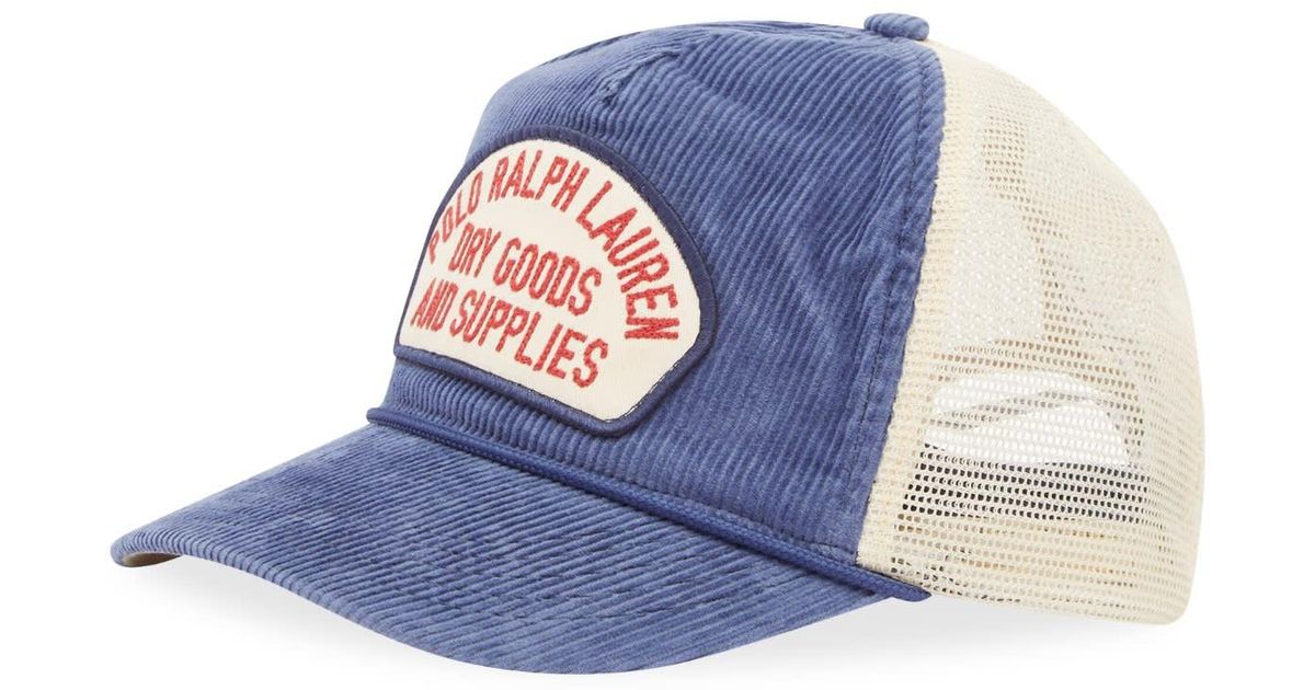 Polo Ralph Lauren Vintage Trucker Cap in Blue for Men | Lyst